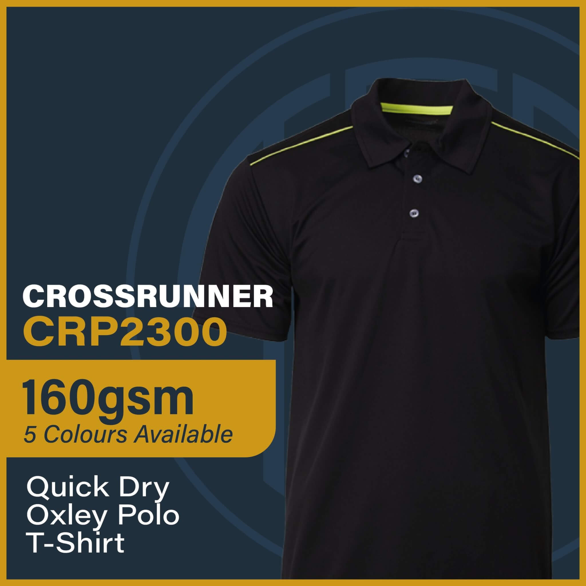Crossrunner Quick Dry Polo CRP2300 160GSM Unisex Performance Oxley Polo ...