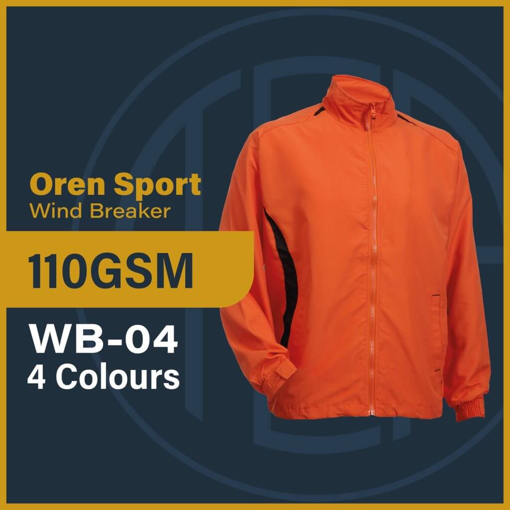 Oren Sport Jacket 125GSM WB04 Unisex Windbreaker – Custom Project